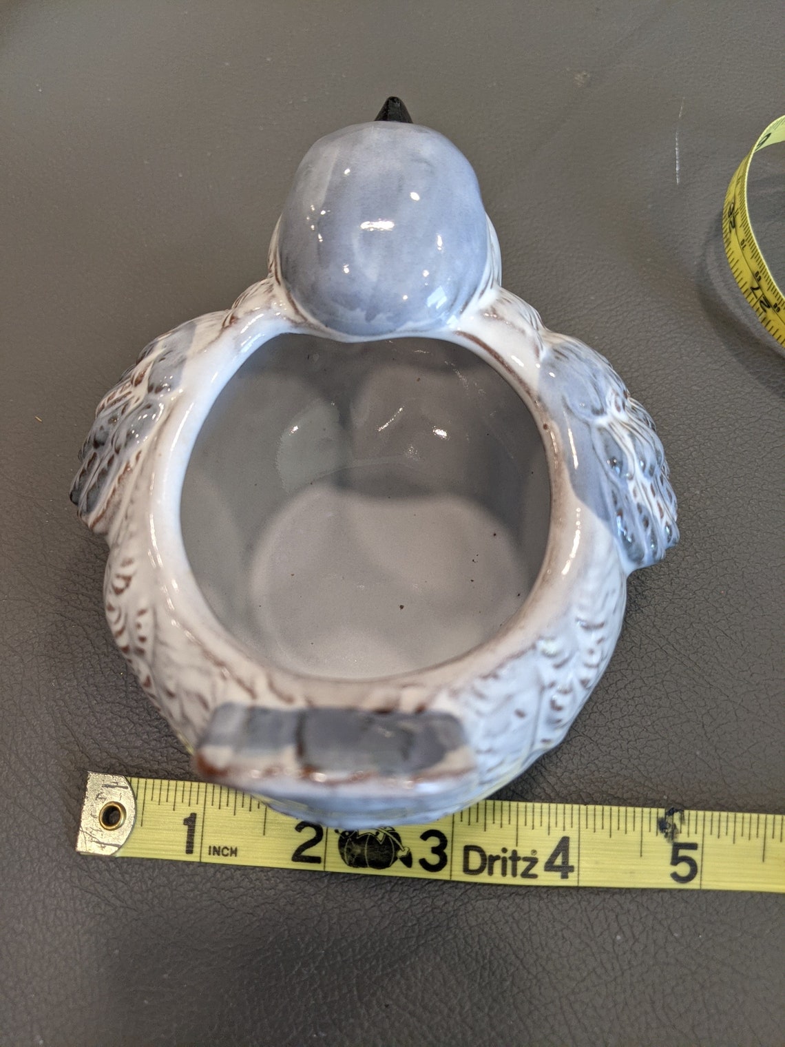 Vintage Ceramic Chubby Blue Bird Planter Container - Etsy