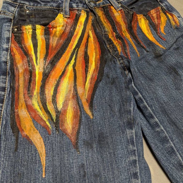 Flame Jeans - Etsy