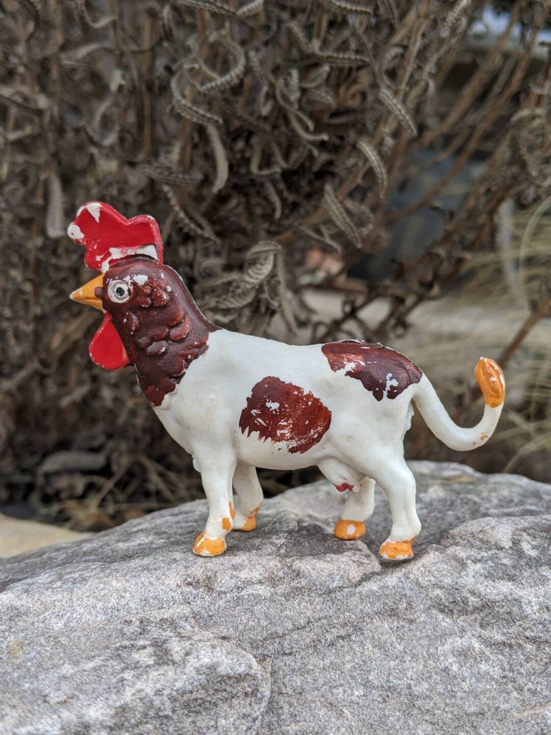 1972 Mixed up Farm Animals Chickow Chicken Cow Steven Mfg Co - Etsy