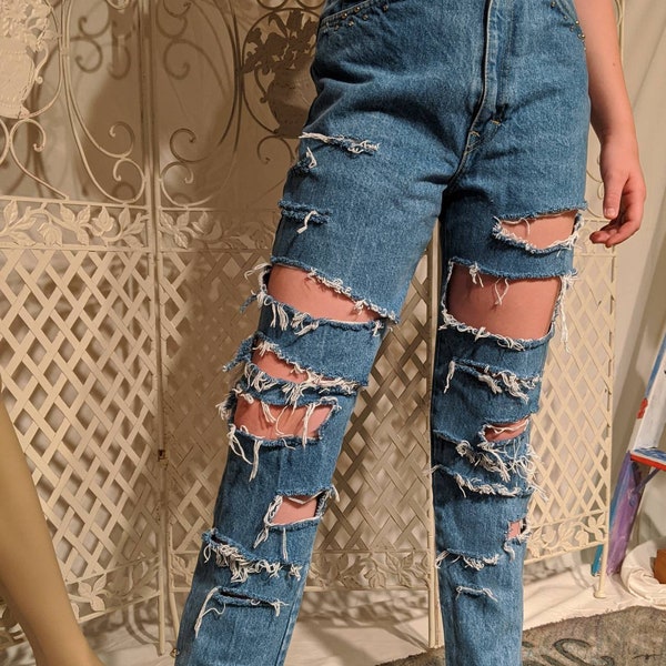 Shredded Pants - Etsy