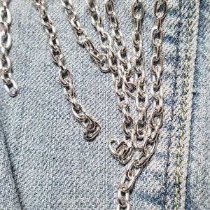 Hand-studded Aluminum Chain Fringe Denim Jacket Size XS - Etsy