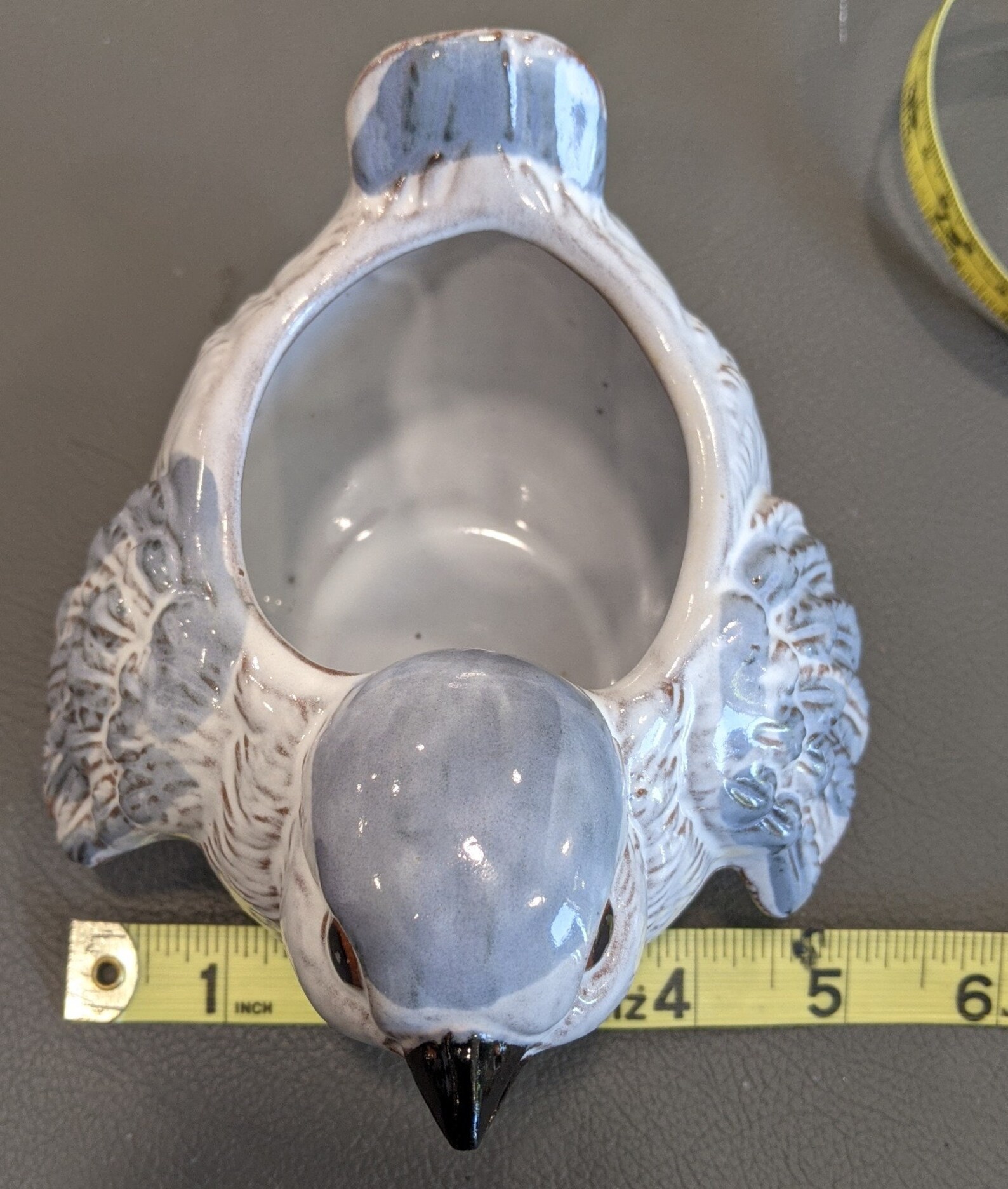 Vintage Ceramic Chubby Blue Bird Planter Container - Etsy