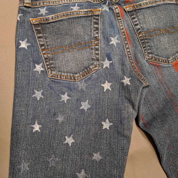 Jeans With Stars - Etsy