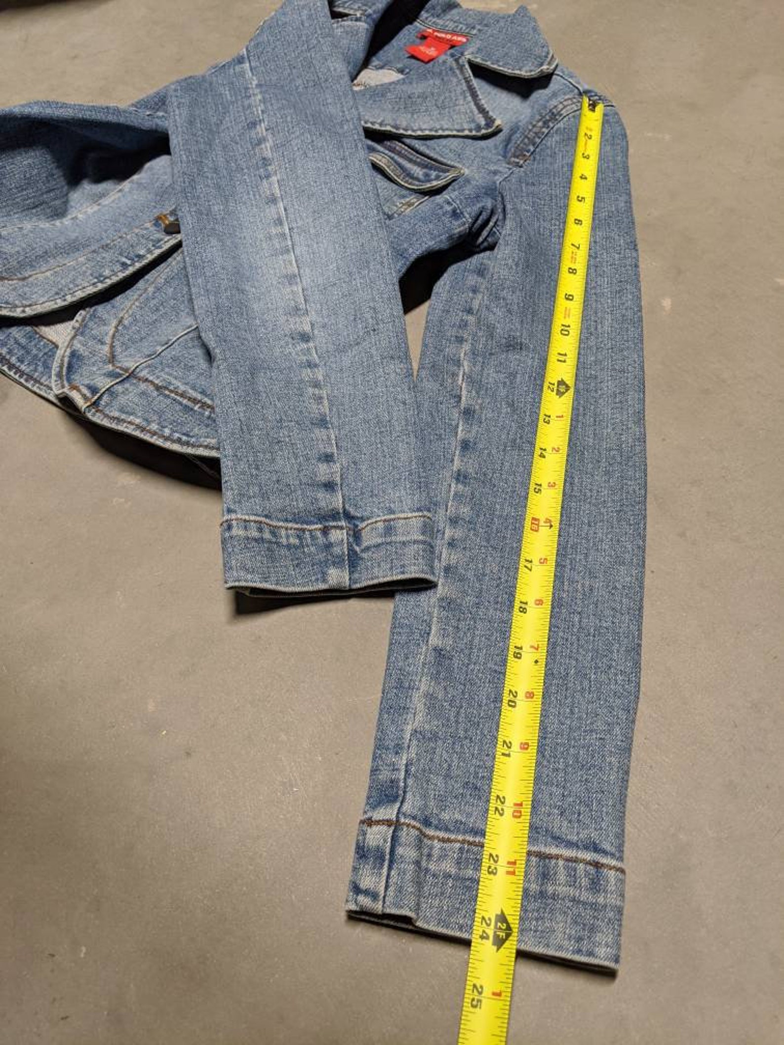 Hand-studded CROSS Denim Fitted Jacket Size Medium - Etsy