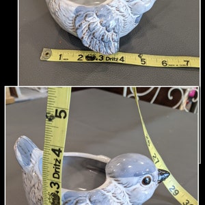 Vintage Ceramic Chubby Blue Bird Planter Container - Etsy