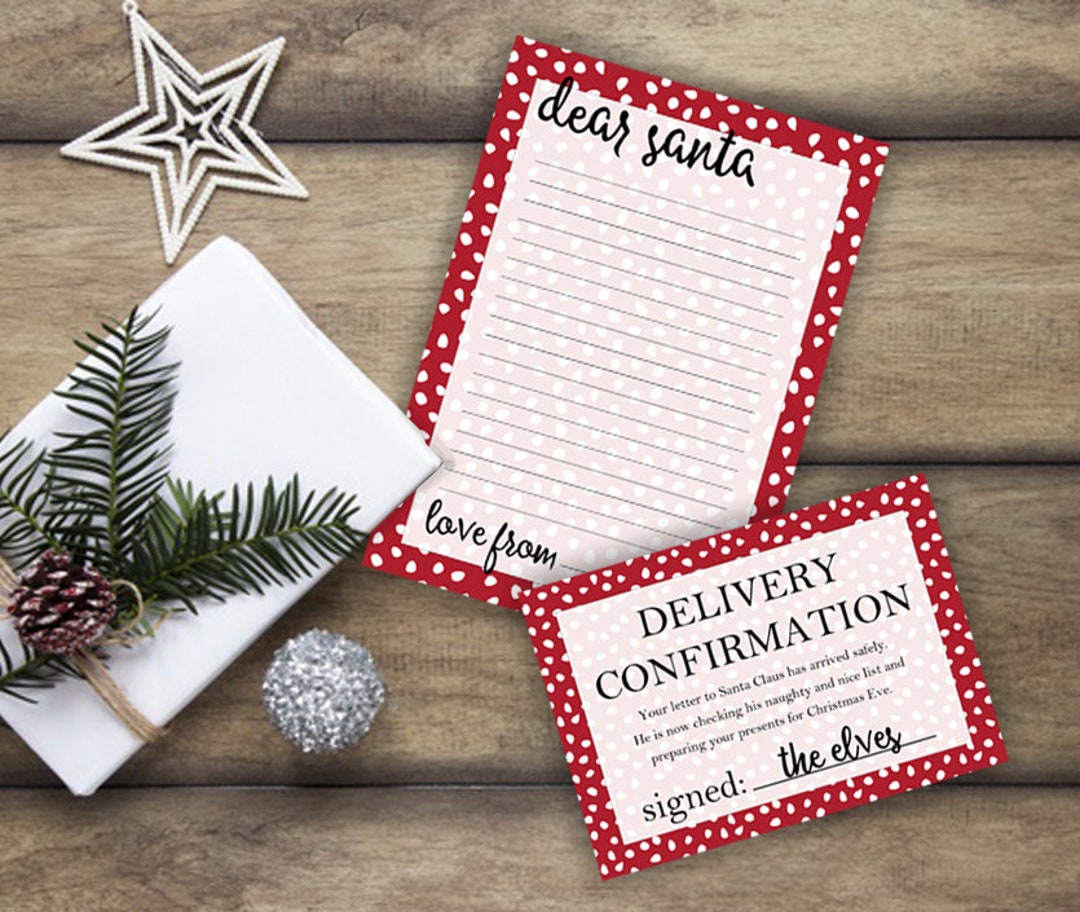 Digital Letter to Santa Pack With Wish List for Father Christmas and ...