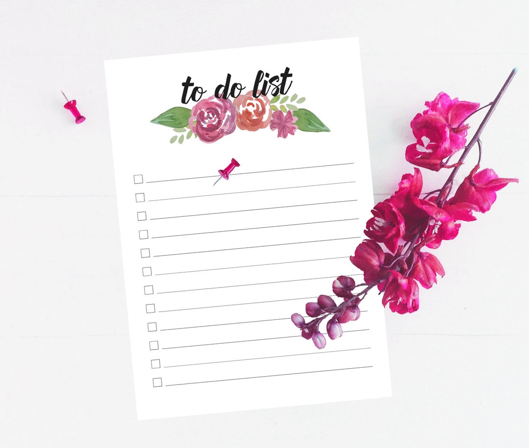 Digital to Do List in Pink Floral / Use This Planner With an Ipad ...