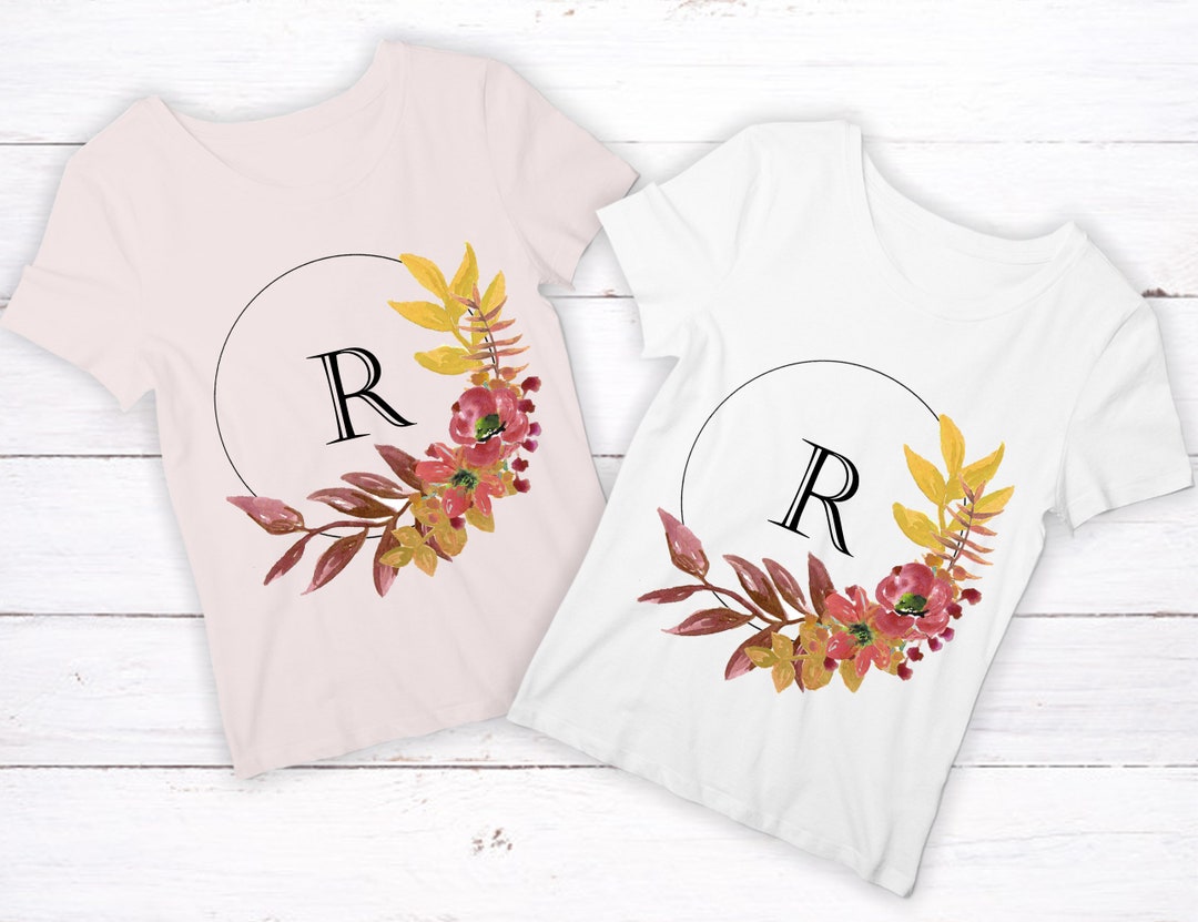 Letter R Iron on Transfer in Autumnal Hoop. Perfect for Making Bridal ...