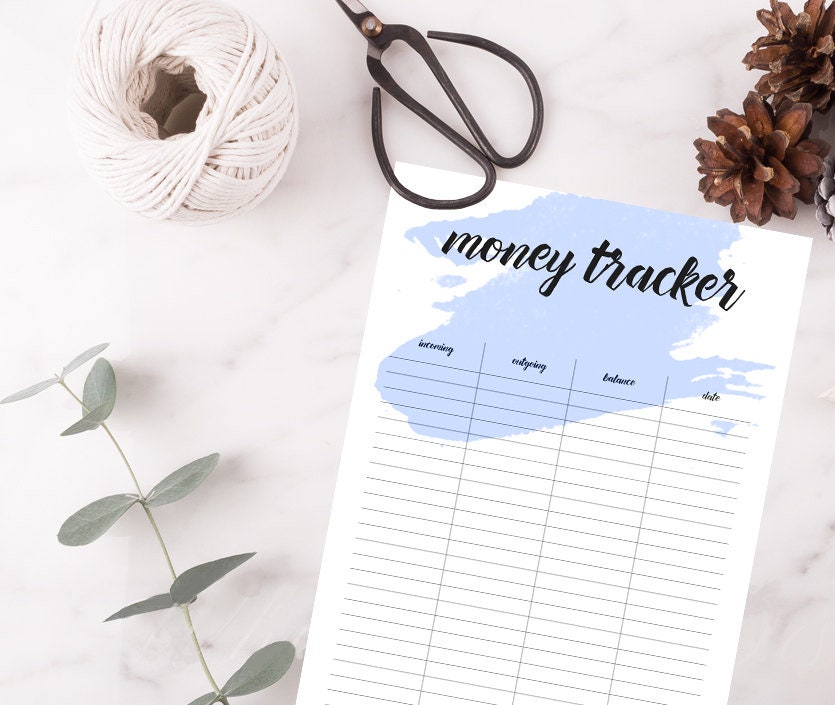 Digital Money Tracker Printable in Purple Floral Pattern, Perfect as a ...