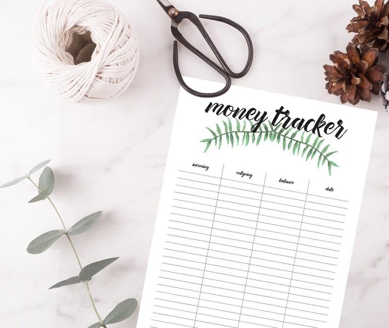 Digital Money Tracker Printable in Purple Floral Pattern, Perfect as a ...