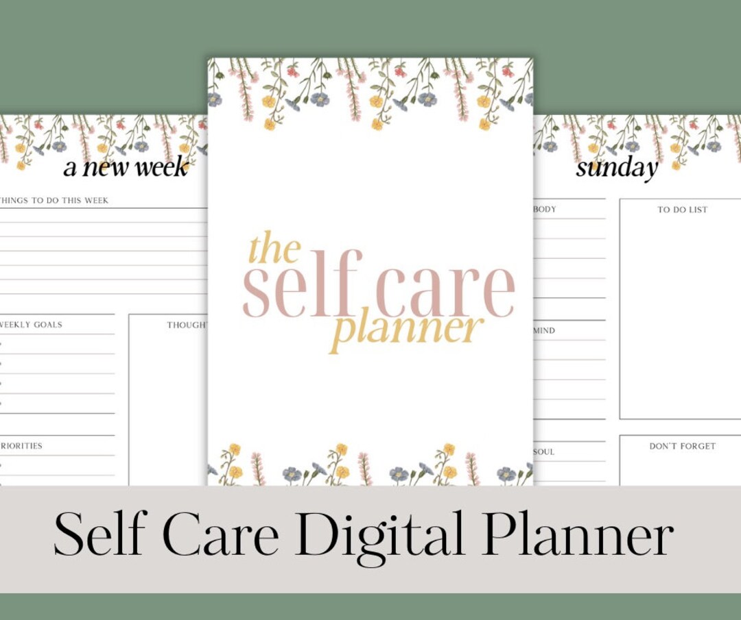 Self Care Digital Planner, a Four Week Planner to Help You Prioritise ...