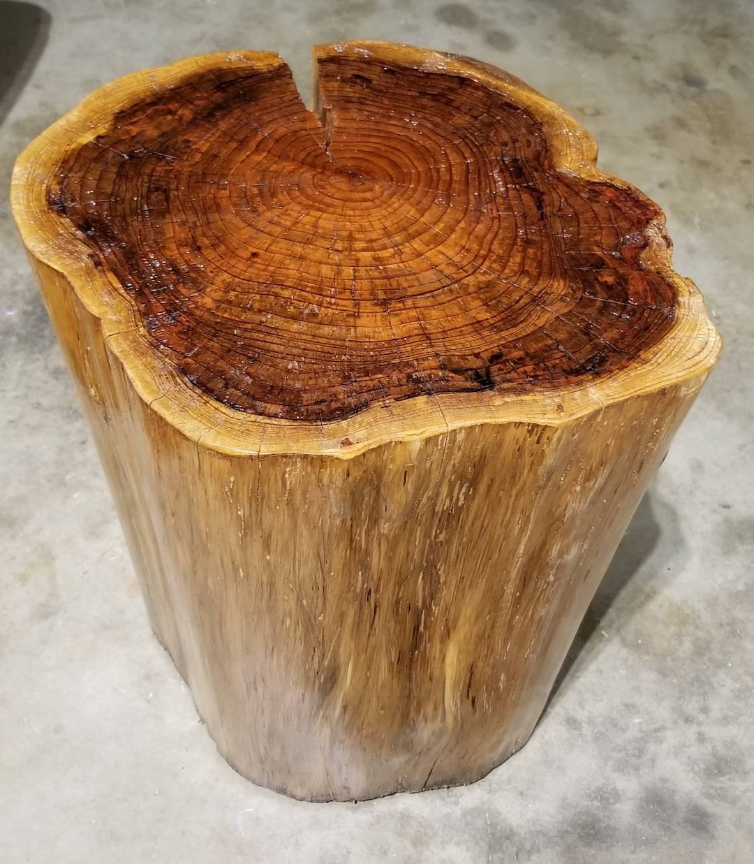 Reclaimed Wood Live Edge Wood Tree Stump Table Tree Stump Stool Coffee ...