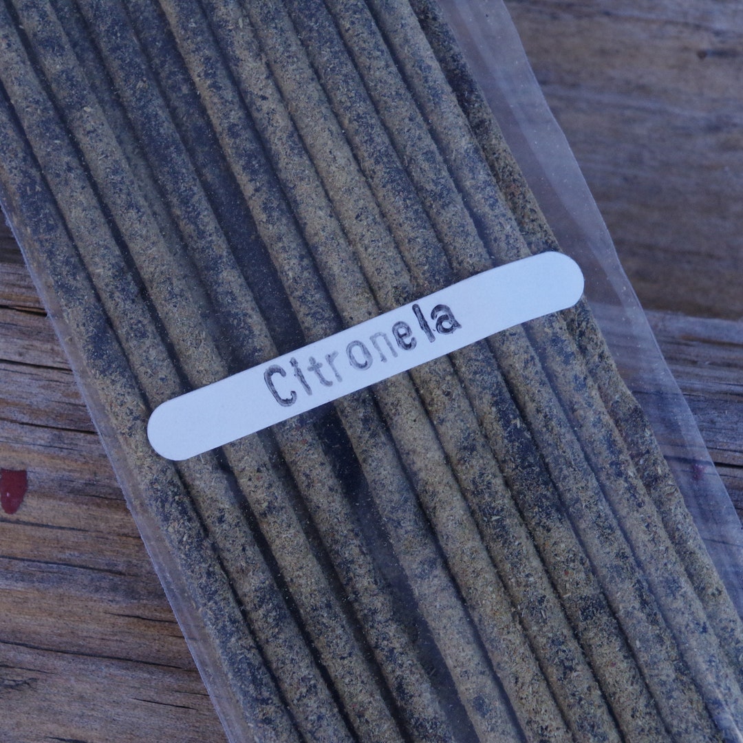 20 Citronella Incense Sticks Handrolled in Mexico Long Duration 1.5 ...