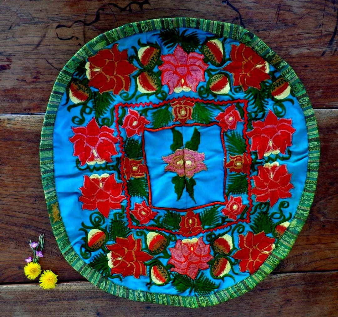 Vintage Colorful Mayan Flowers Guate Pillow Cover - Etsy