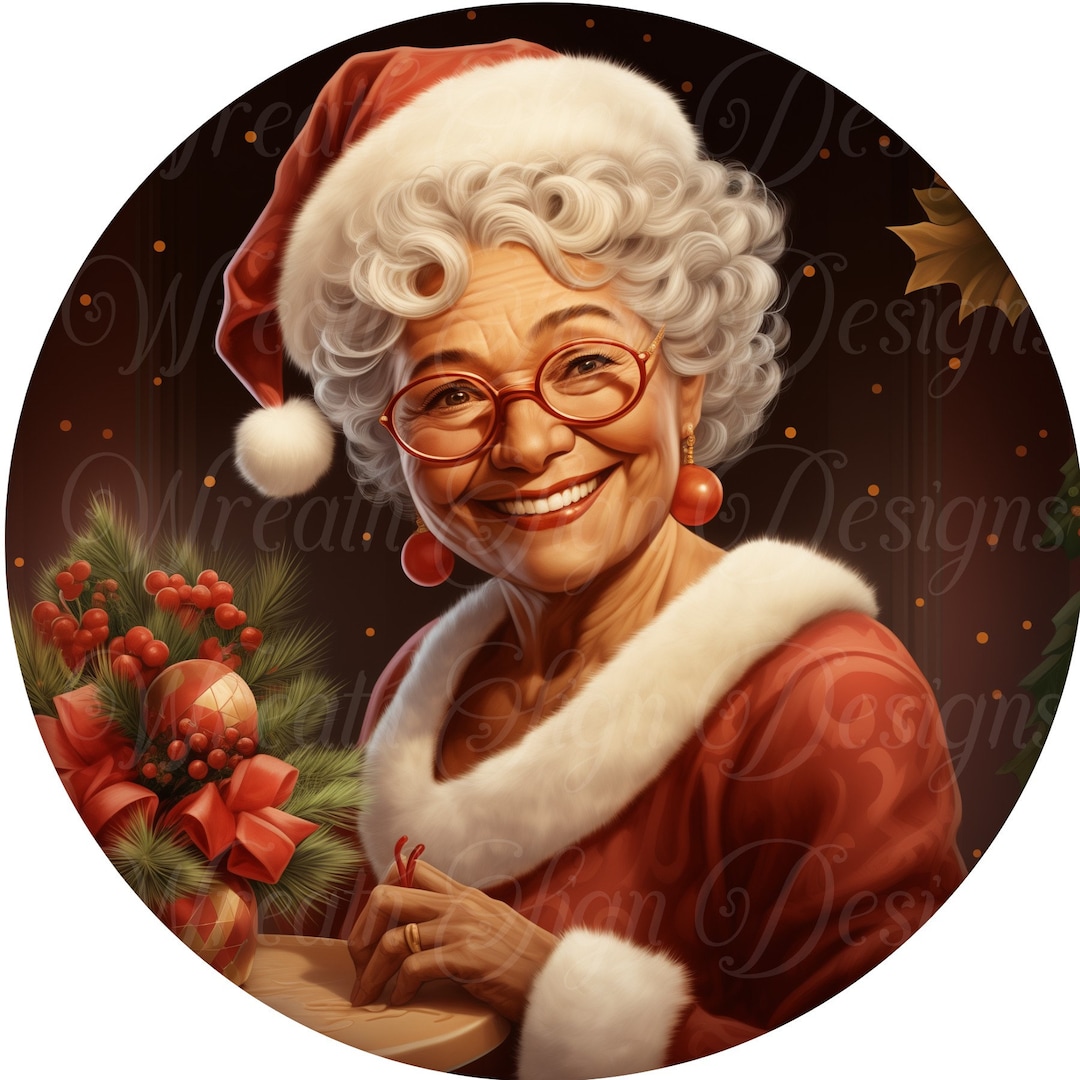 Merry Christmas, Mrs. Claus, Santa, Holiday Sign Round Metal Wreath ...