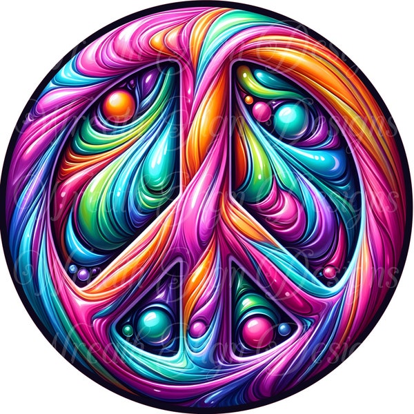 Neon Peace Sign - Etsy