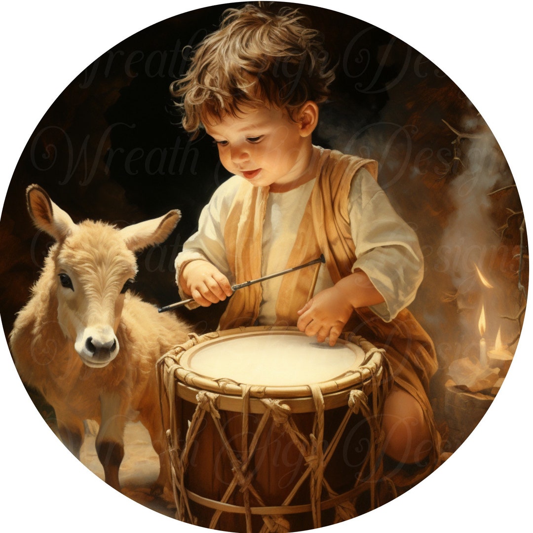 Little Drummer Boy Metal Christmas Wreath Sign - Nativity Decor - Etsy