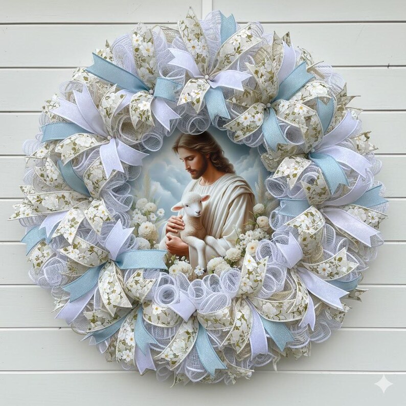 Jesus Metal Sign: Catholic Easter Christmas Wreath Center - Etsy
