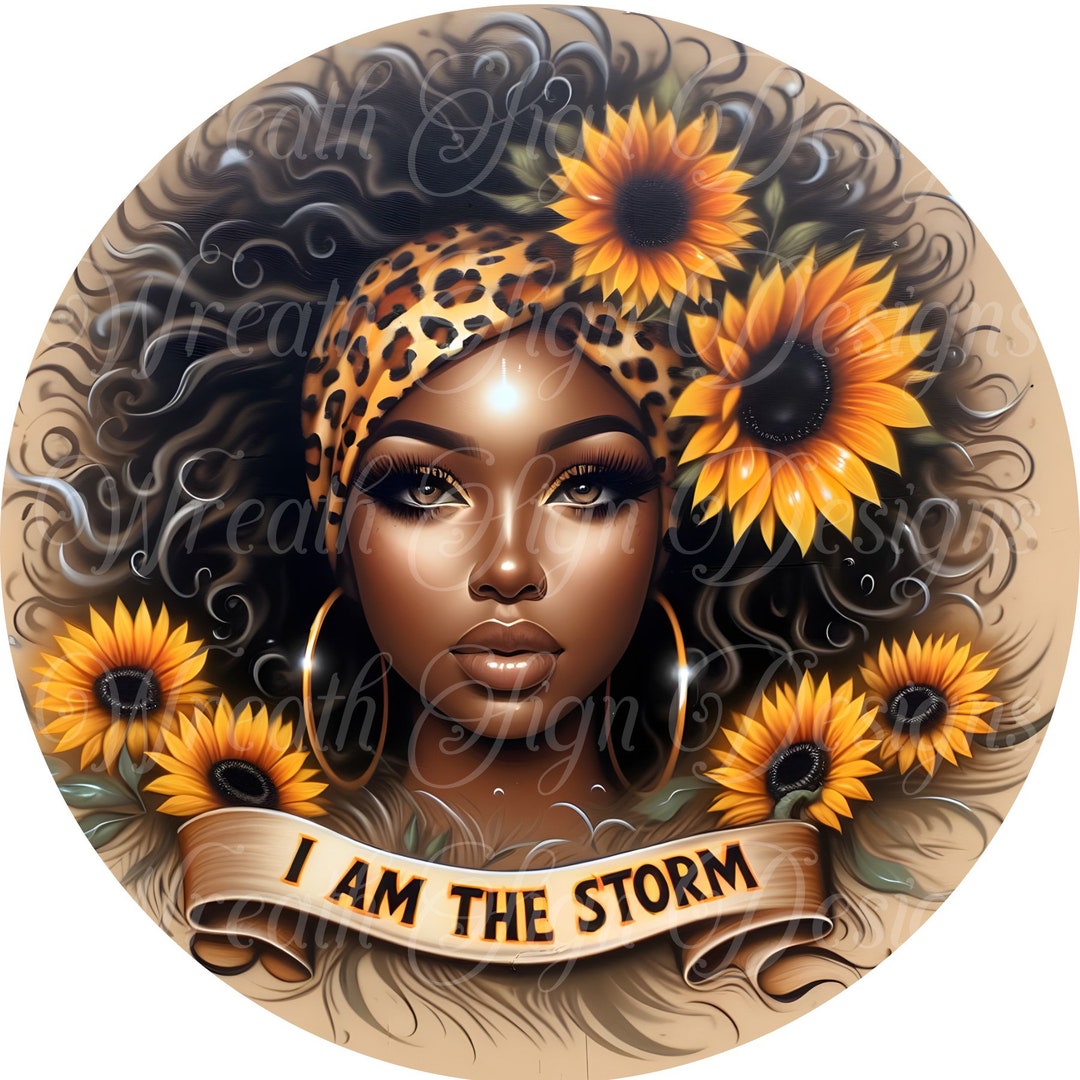 Diva Queen Metal Wreath Sign: Fall Sunflowers, Proud Black Woman - Etsy