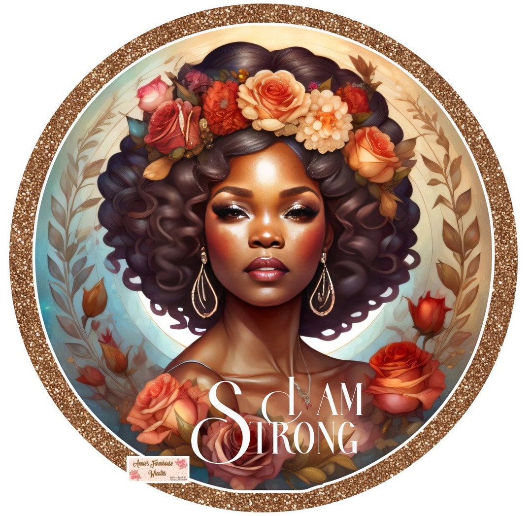 Diva Queen Metal Wreath Sign: Proud Black Woman Attachment - Etsy