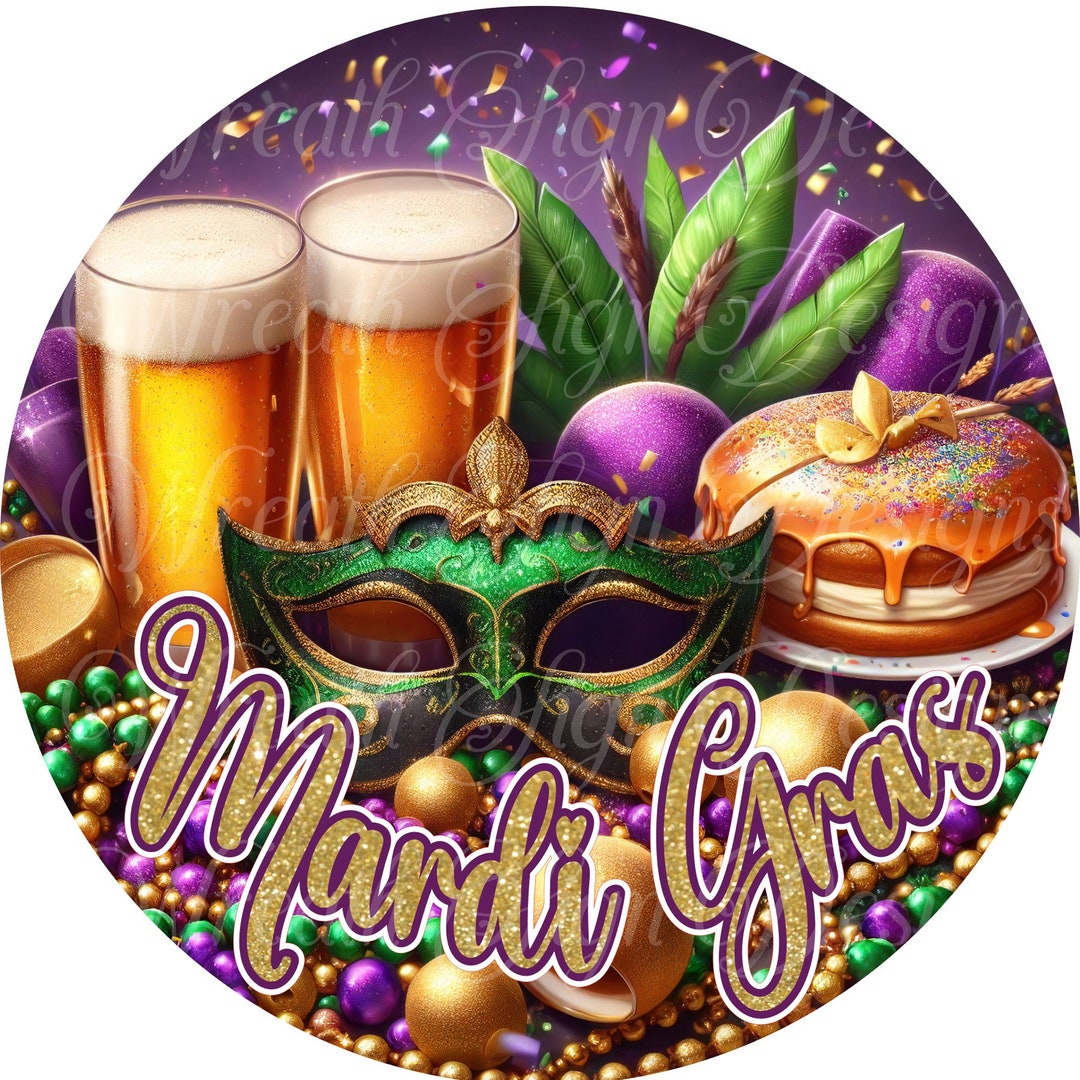 Mardi Gras King Cake Fat Tuesday Louisiana Holiday Mardi - Etsy