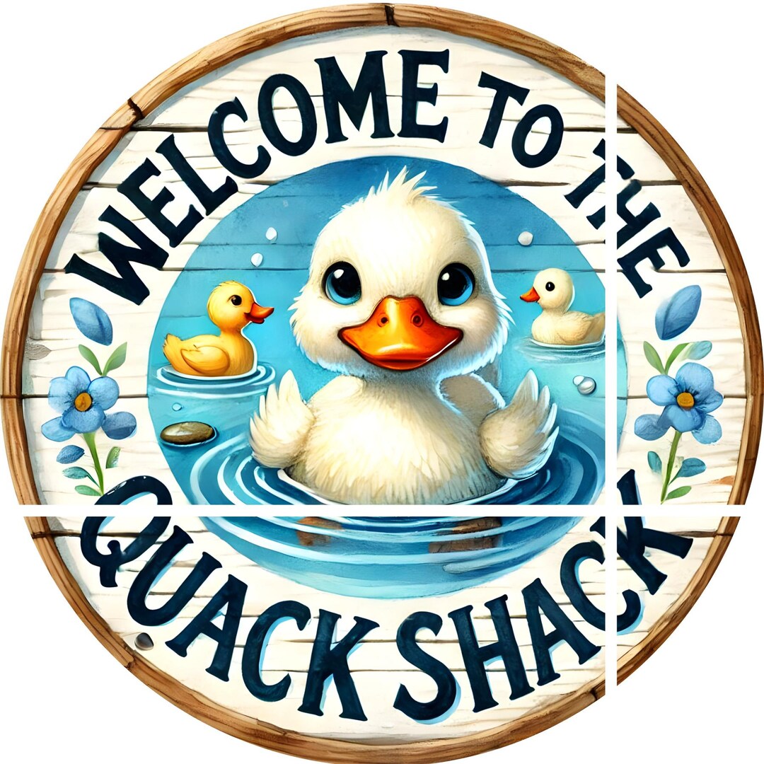 Welcome to the Quack Shack Duck Wreath Sign: Funny Bird Decor - Etsy