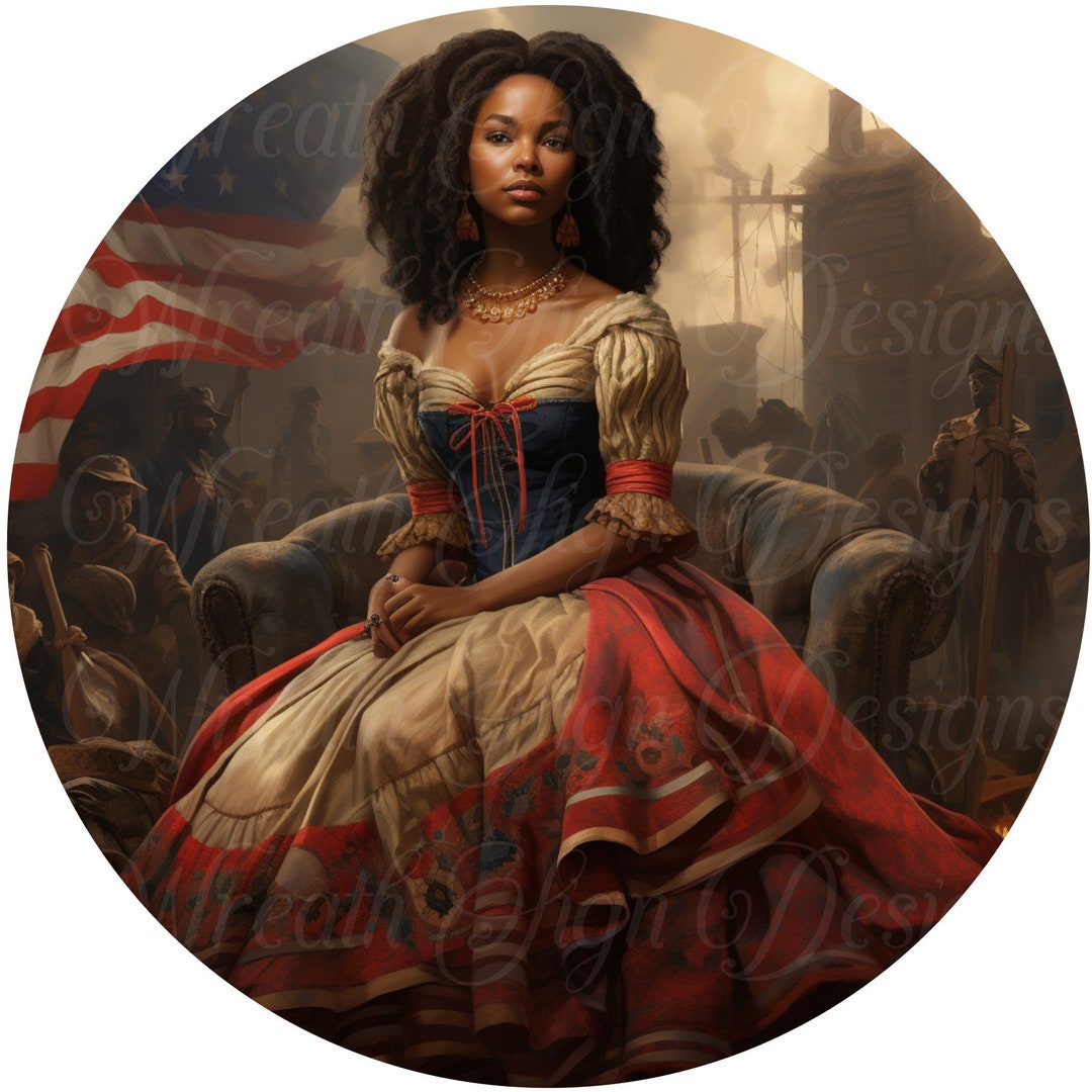 Fourth of July Independence Day, Diva Queen Round Metal Wreath Sign ...