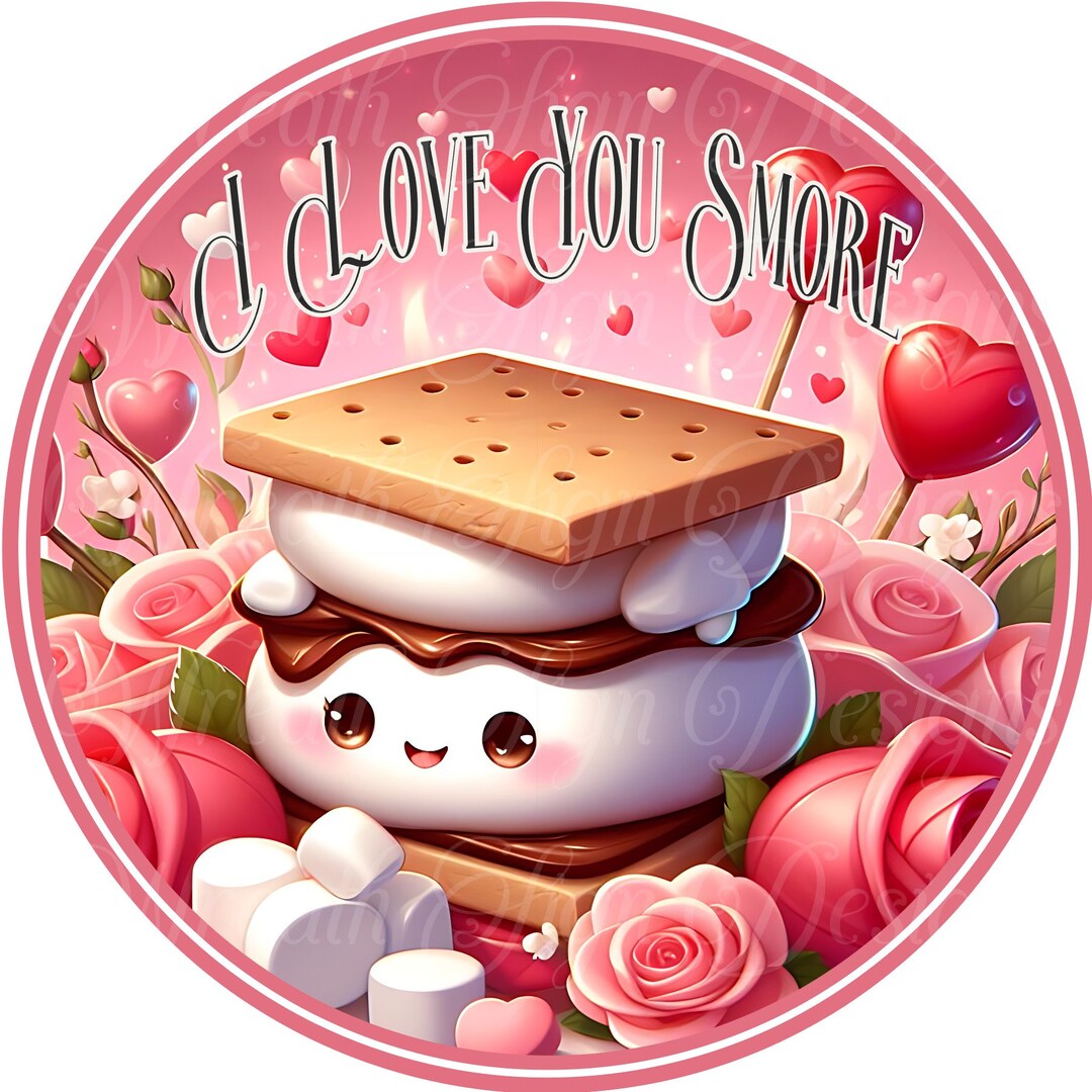 I Love You Smore, Valentine's Day Wreath Sign, Wreath Center ...