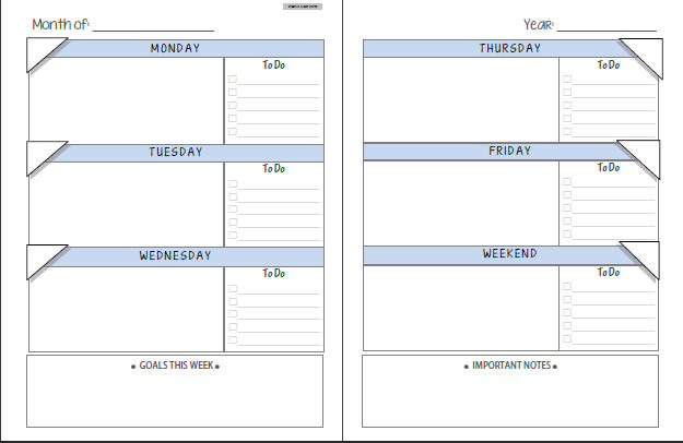 EDITABLE 2024-2025 Blue Student Planner Homeschool Weekly View Lesson ...