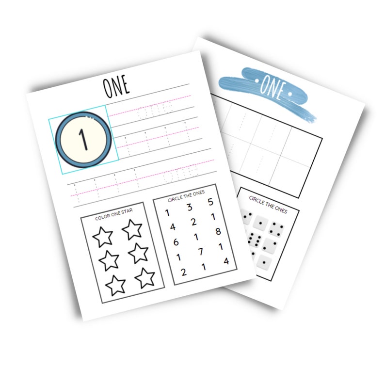 Preschool Number Learning Binder Worksheets | Etsy