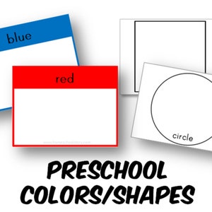 Preschool Colors and Shapes Cards (INSTANT DOWNLOAD) - Etsy