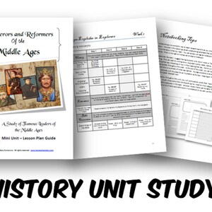 Middle Ages: Conquerors & Reformers History Lesson Plans 7 Weeks ...