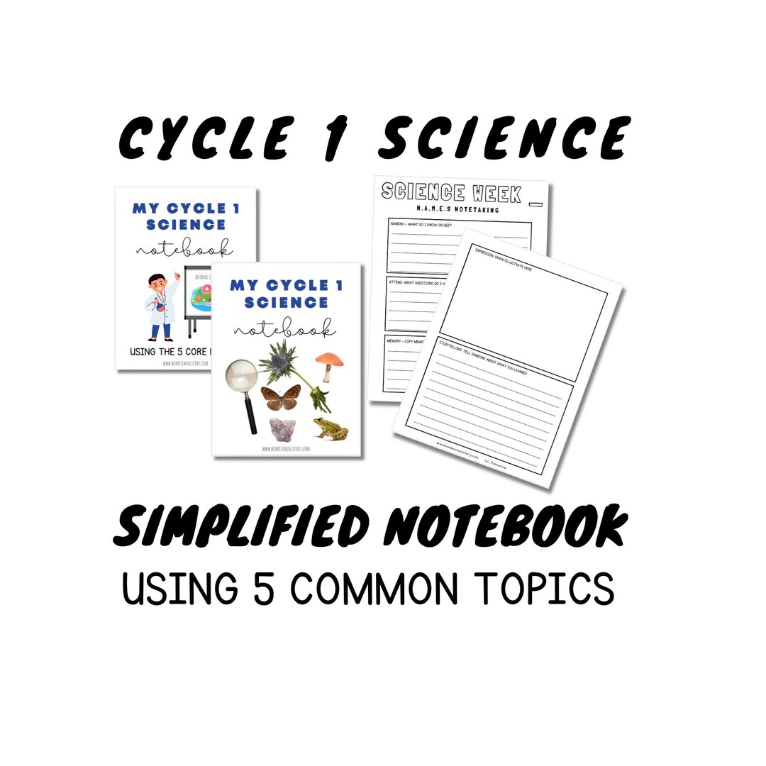 CC Cycle 1 Science Notebook Workbook (SIMPLIFIED) - 5 Common Topics ...