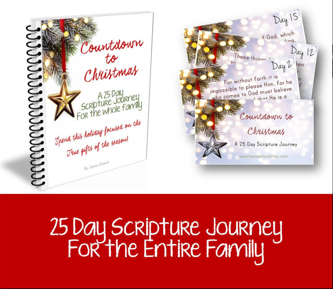Countdown to Christmas Family Devotional & Scripture Cards - Etsy