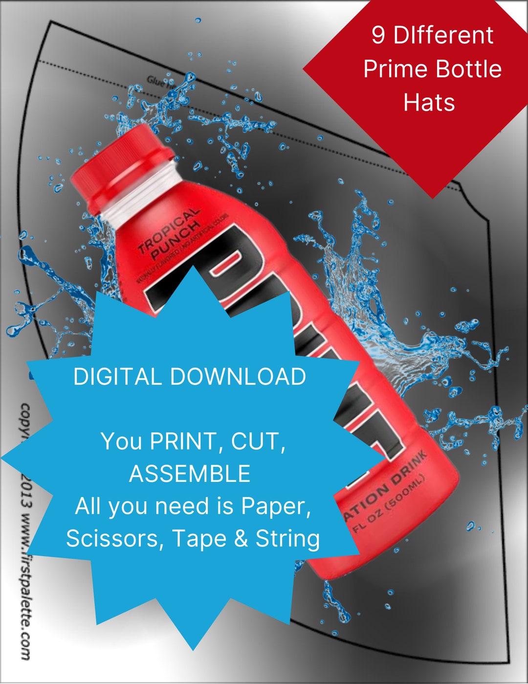 PRIME HYDRATION Party Supplies: PRIME Party Hats - Etsy