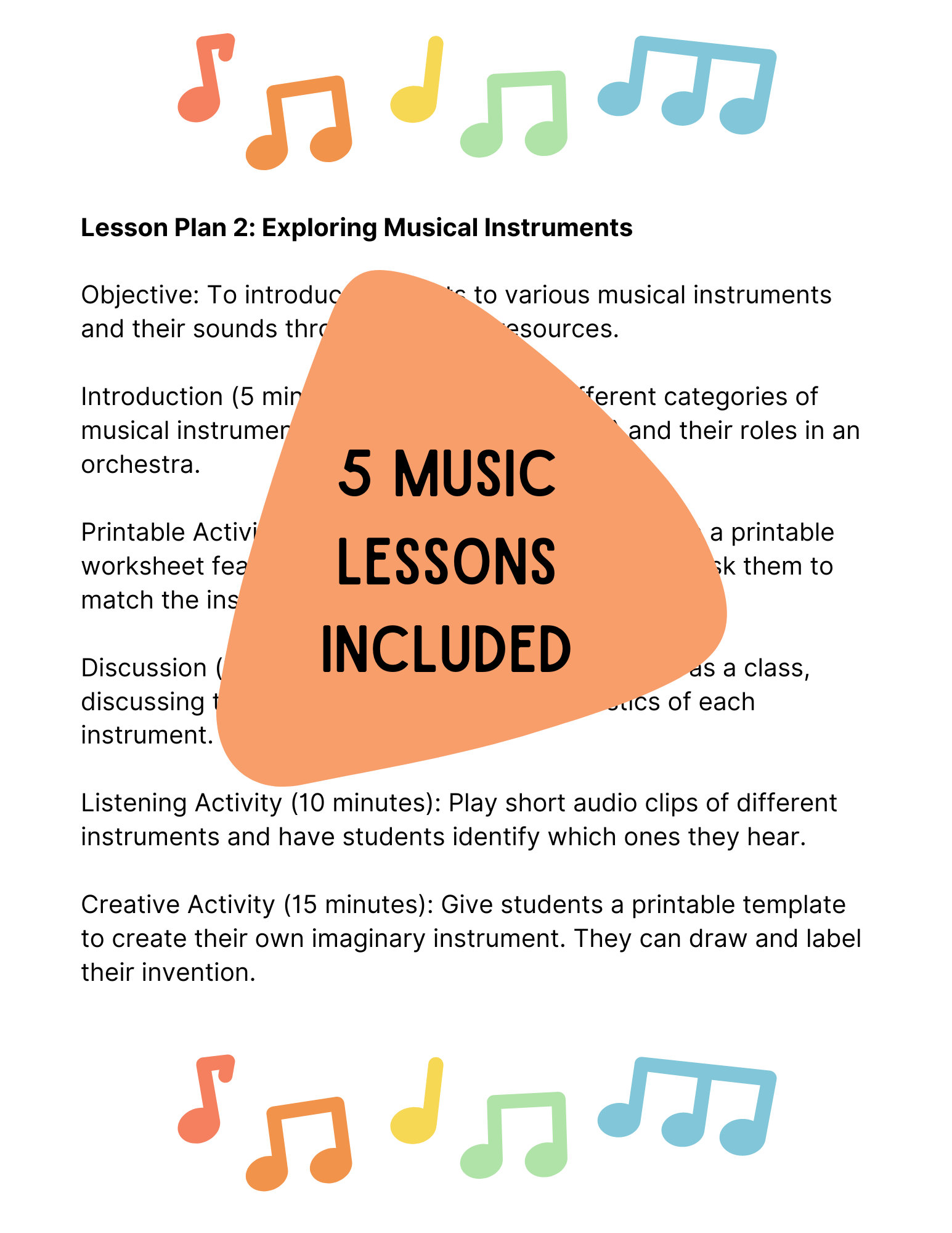 Printable Music Lessons for Homeschool Easy-to-use Curriculum - Etsy