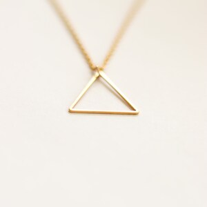 Triangle Necklace for Men, Groomsmen Gift, Men's Necklace With a Gold ...