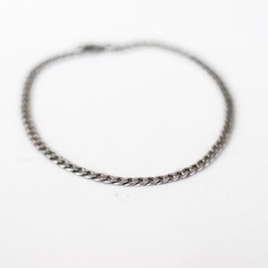 Anklet for Men, Silver Links Chain Ankle Bracelet, Cuban Chain ...