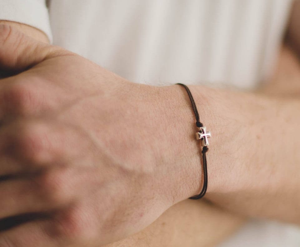 Cross Bracelet for Men Groomsmen Gift Men's Bracelet | Etsy