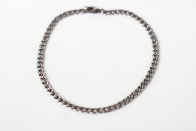 Anklet for Men Silver Links Chain Ankle Bracelet Cuban - Etsy