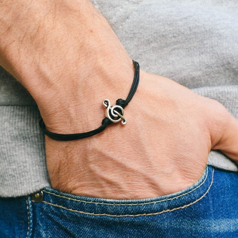 Music Clef Bracelet for Men - Etsy UK