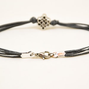 Infinity Bracelet for Men, Gray Cord Men's Bracelet, Silver Infinity ...
