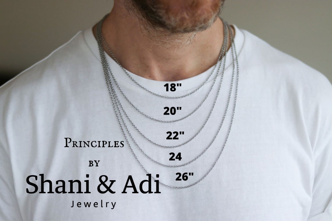 Anchor Necklace For Men Mens Anchor Necklace With A Etsy