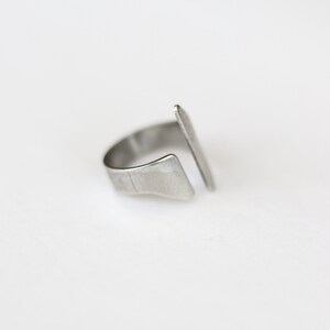 Ring for Men, Silver Front Open Ring, Men's Asymmetric Ring, Gift for ...