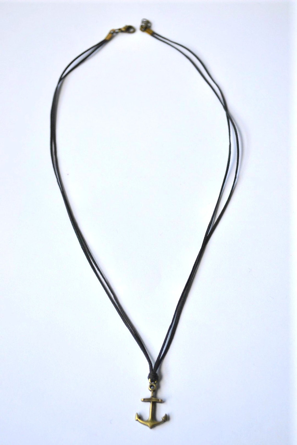 Anchor Necklace For Men Mens Anchor Necklace With A Etsy