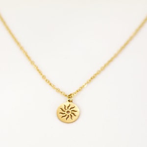 Sun Necklace for Men, Groomsmen Gift, Men's Necklace Gold Sun Pendant ...
