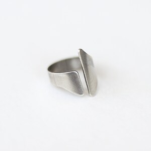 Ring for Men, Silver Front Open Ring, Men's Asymmetric Ring, Gift for ...