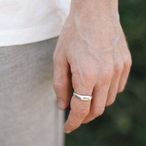 Personalized Ring for Men, Men's Ring With Engraved Name, Silver ...