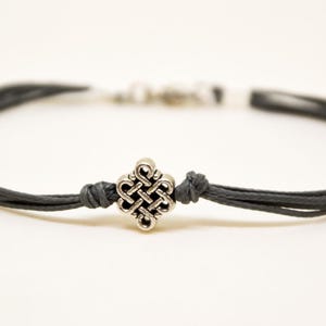 Infinity Bracelet for Men, Brown Cord Men's Bracelet, Silver Infinity ...