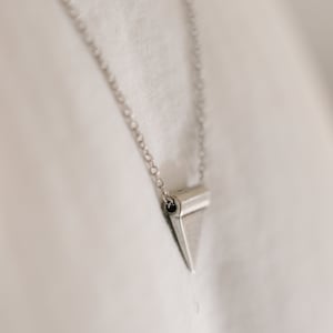 Triangle Necklace for Men, Men's Necklace With a Silver Triangle Bead ...